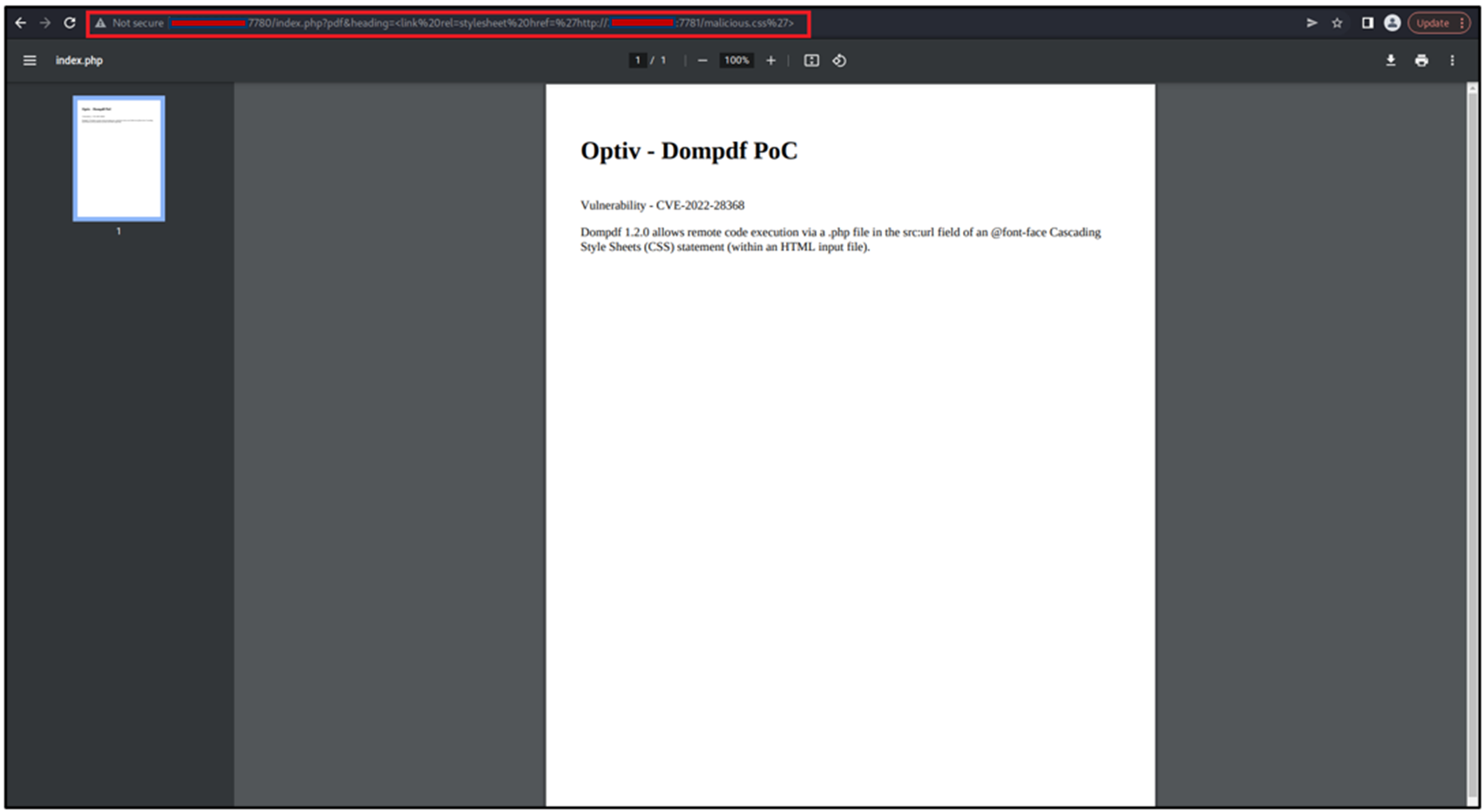Exploiting RCE Vulnerability in Dompdf | Optiv